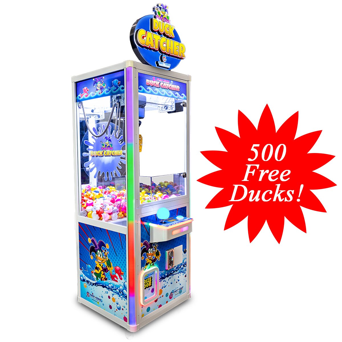 Duck Catcher Crane w/ 500 FREE Ducks | Game Room Guys