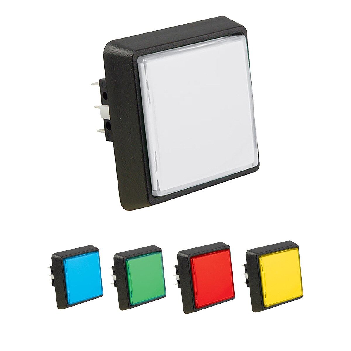 Pushbutton Square Illuminated Microswitch | Game Room Guys