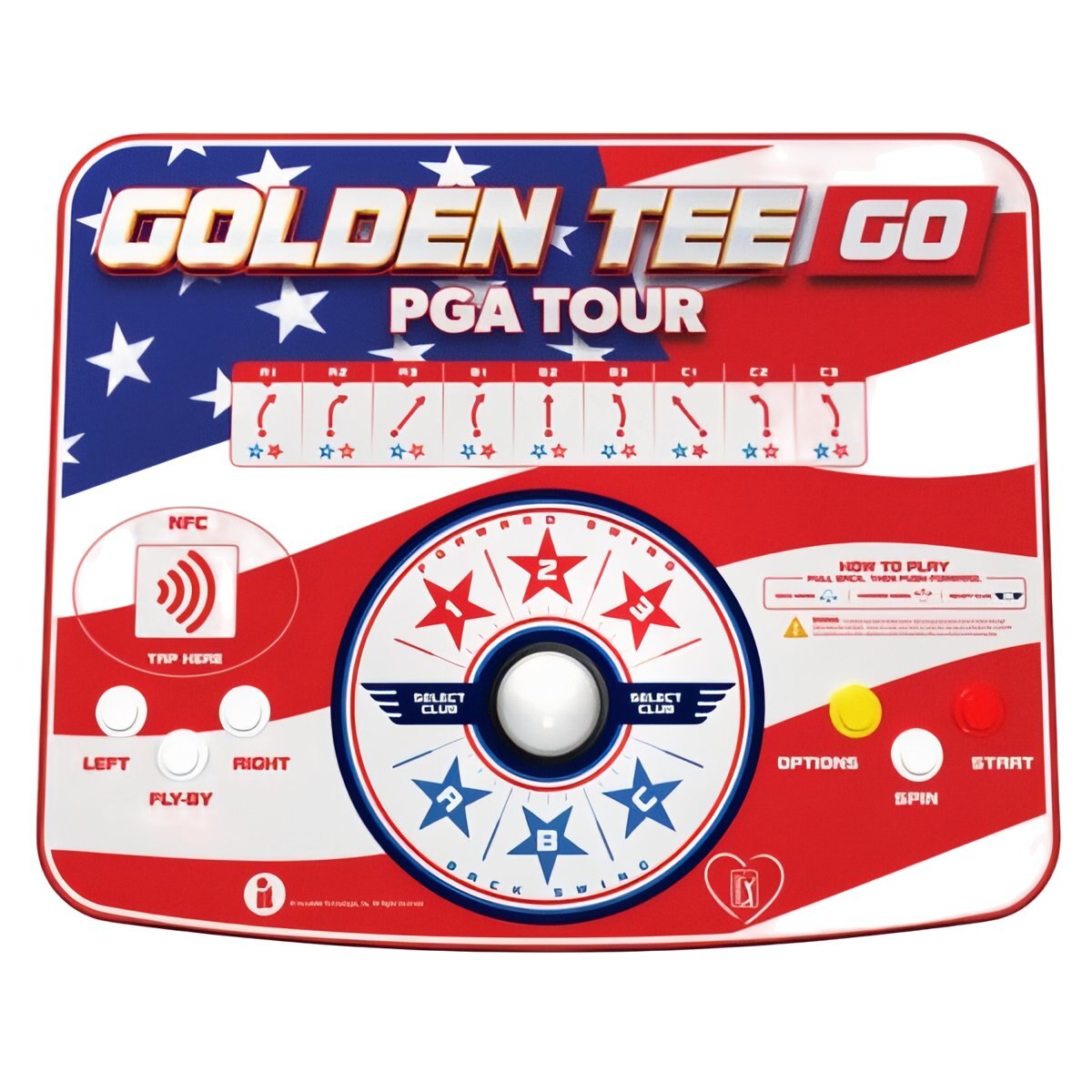 Golden Tee Go PGA Tour Portable Golf Game Stars and Stripes Limited ...